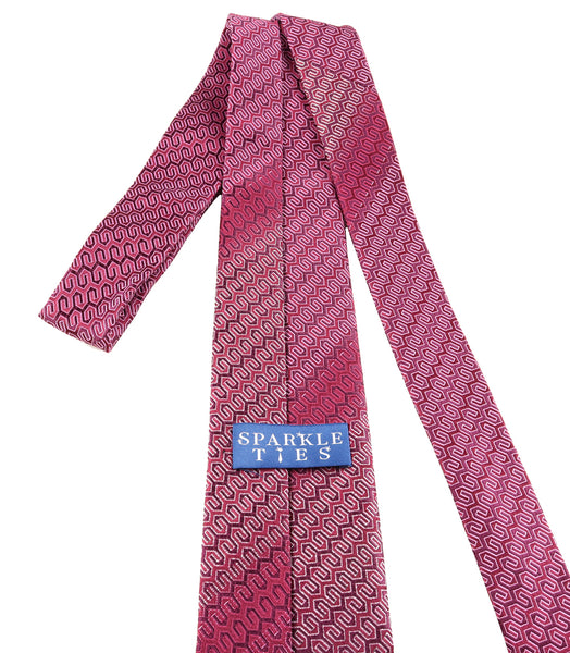 Maroon Geometric Gradient Stripes – Sparkle Ties